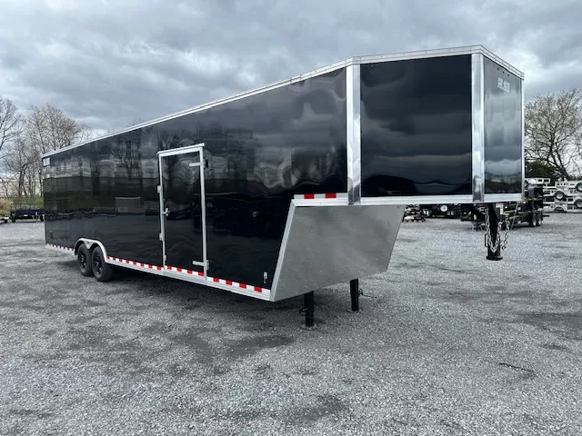 Car Mate 8.5 X 38 Enclosed Gooseneck Trailer Aluminum Wheels